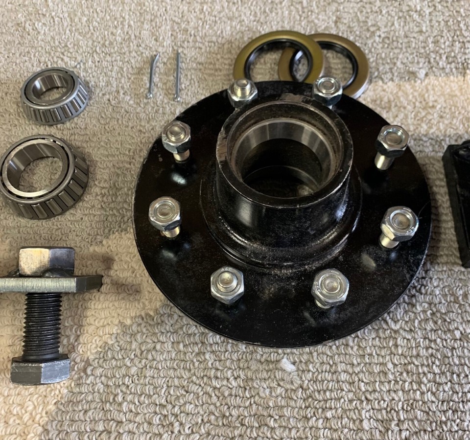 8 x 6.5 Lug 8000LB Shipping Container Wheels, Bolt-on Spindle Kit NEW ...