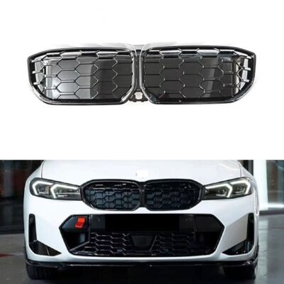 Gloss black grille fits for BMW I3 modify to 340I 2022 2023 front ...