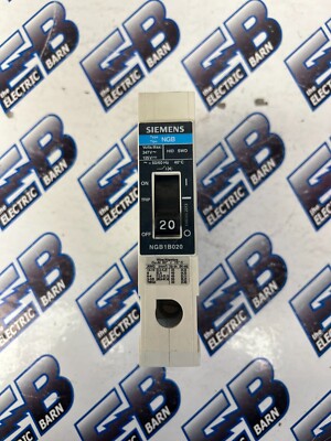 Siemens NGB1B020 20 Amp 347 Volt 1 Pole 14K Bolt On Circuit Breaker ...