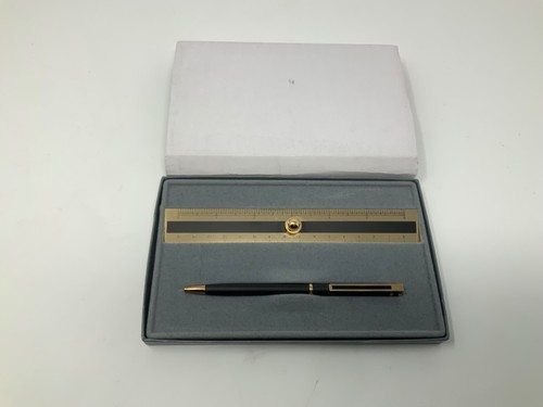 Colibri Gold x black Color Ballpoint Pen & Ruler Gift Set - Brand New ...