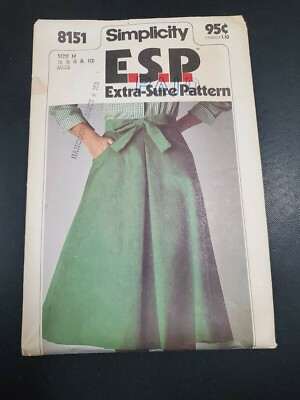 VINTAGE SIMPLICITY LADIES BACK WRAP SKIRT PATTERN 8151 SIZE 10 FREE ...
