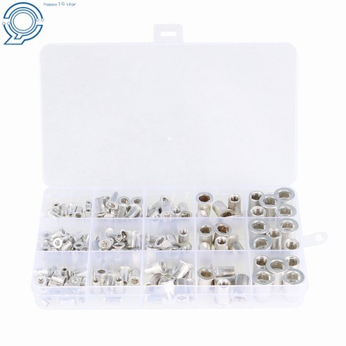 Aluminum Rivet Gun Nut Kit 150 Pack Metric Rivnut Nutsert Assort M3 M4 ...