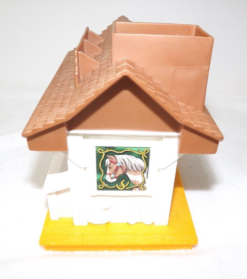 Fisher-Price GEO TRAX Rope n Ride Ranch COMPLETE w/ HORSE HAY BALE ...