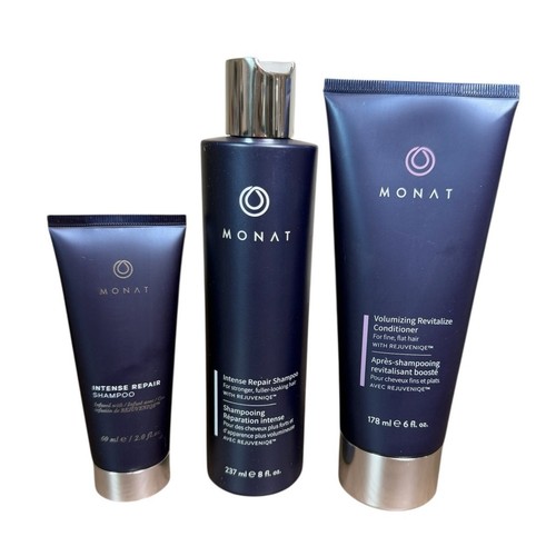 Monat Intense Repair Shampoo 8oz Conditioner 6oz Travel 2oz Rejuveniqe ...