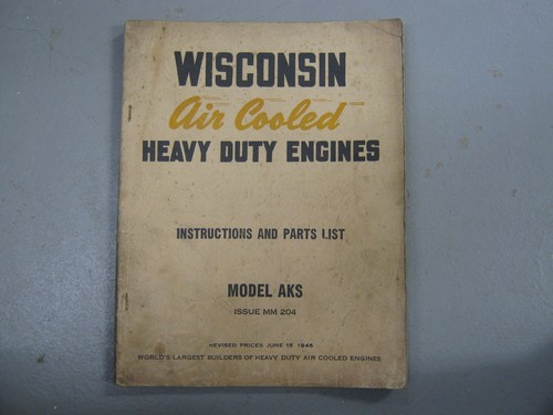 WISCONSIN AIR COOLED HEAVY DUTY ENGINES - MODEL AKS | eBay
