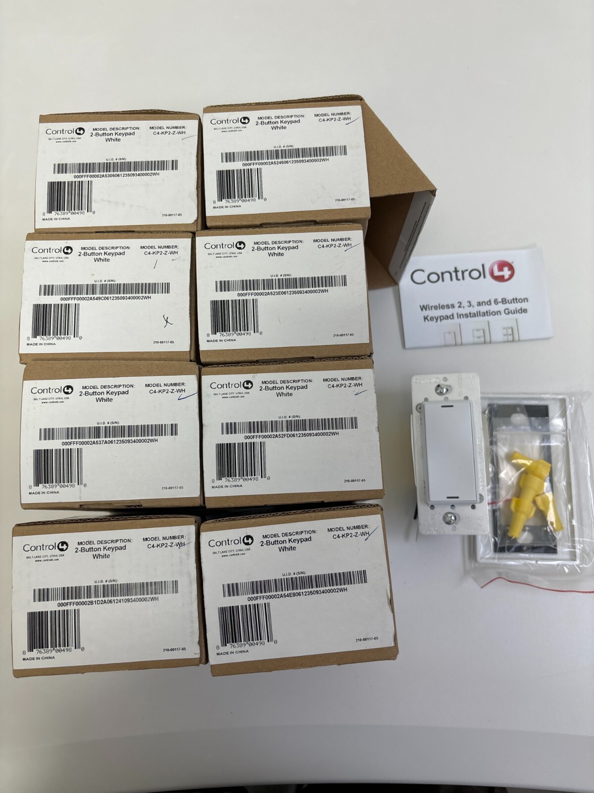 Control4 White Wireless 2 Button Keypad - C4KP2ZWH for sale online | eBay