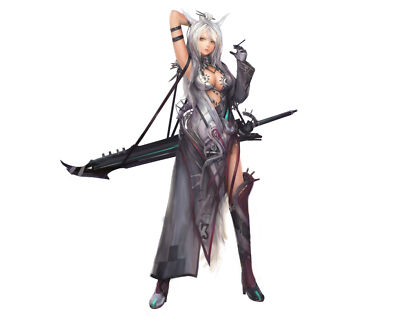 Anime original cigarette cleavage long hair miche Custom Playmat Mat ...