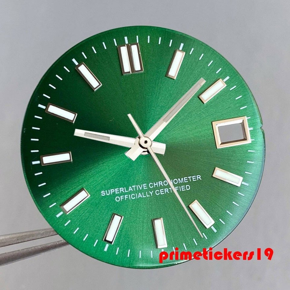 29mm NH35 Automatic Watch Dial+Hands Set Multicolor Face Date Luminous ...