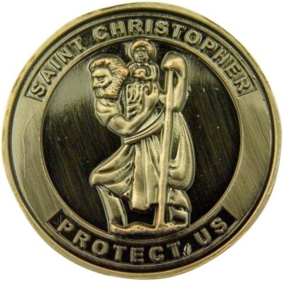 Saint Christopher Protect Us Faithful Protector Packet Token, 1 1/4 In ...