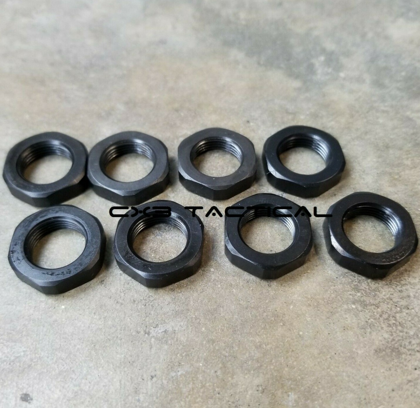 Jam Nut Washers Pack of 8 1/2x28 TPI 1/2-28 Black Nitride For .223 5.56 ...
