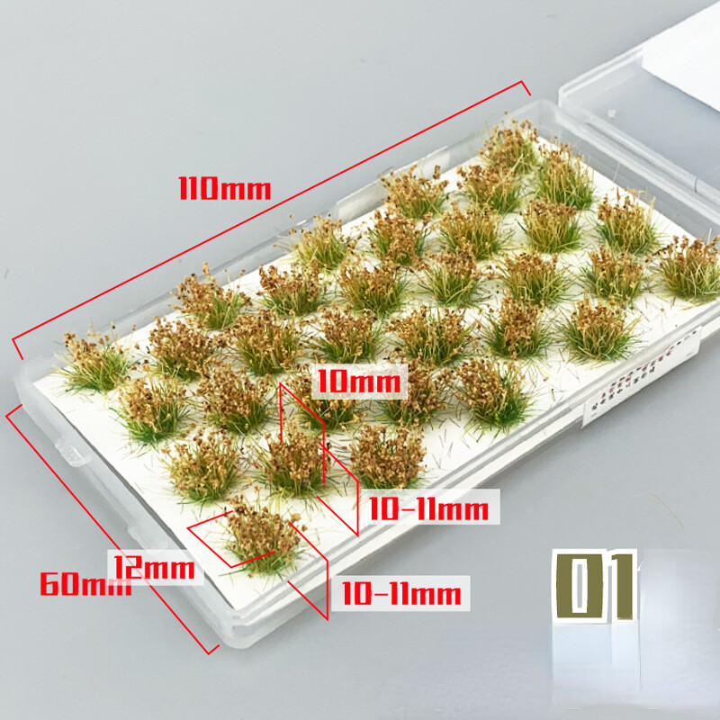 HO/O 1:87 Scale kit Dollhouse Miniature Model Railway Flower Tufts ...