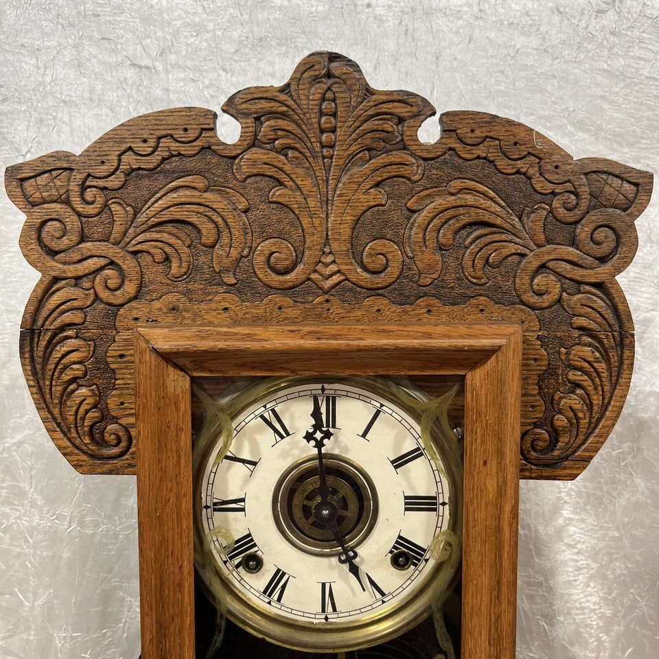 Antique Gilbert Gingerbread Mantel Shelf Parlor Clock " CAPITOL" Not ...