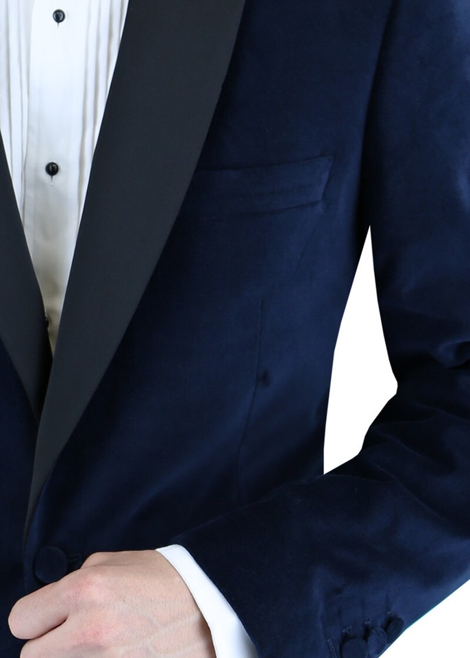 DTI BB Signature Mens One Button Shawl Lapel Velvet Tuxedo | eBay