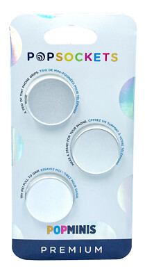 Popsockets Popminis Premium Aluminum Silver Grey PopGrip Popsocket Pop ...