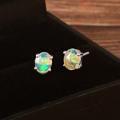 Earring Real Opal Silver Opal Earring Multi OpalNatural Opal Unique ...
