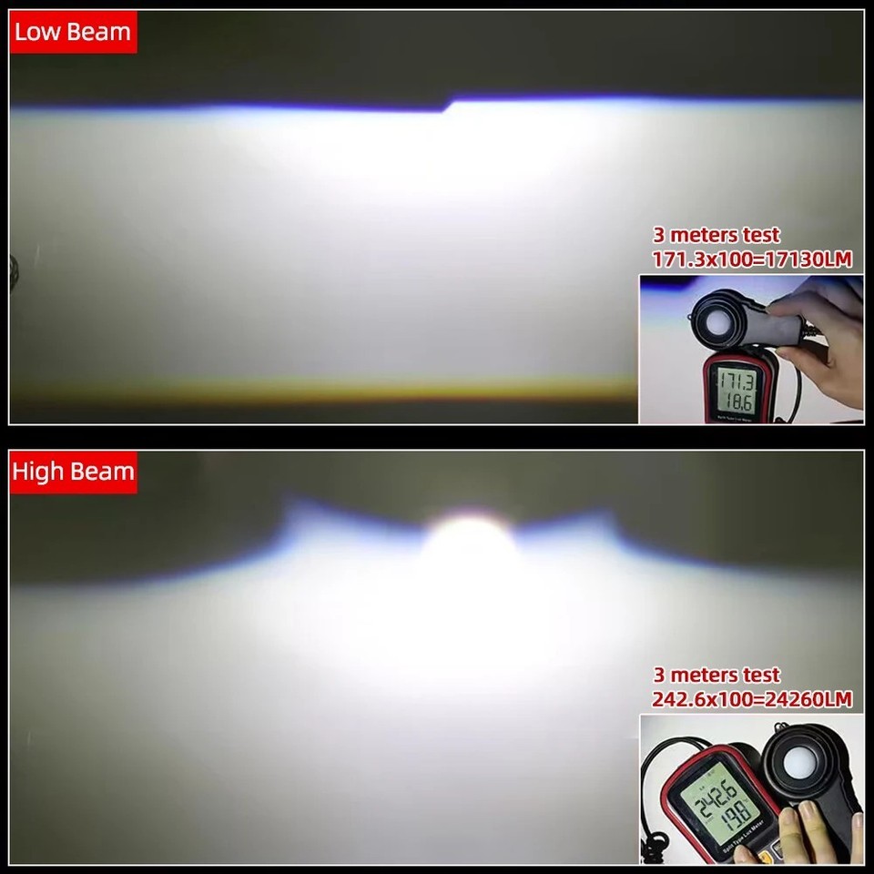 3'' Bi-LED Projector Lens Laser Hyperboloid Lens 140W For Hella H4 H7 ...