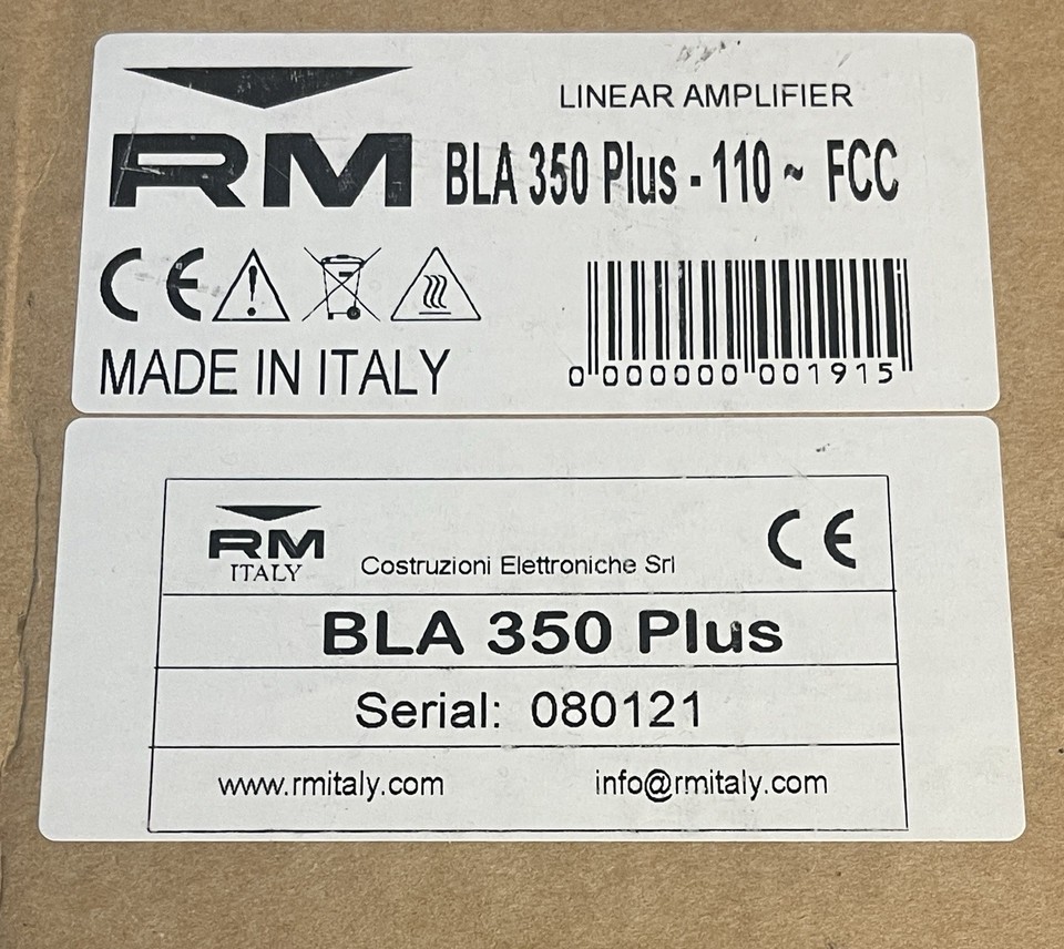 RM Italy BLA350 Plus HF Linear Amplifier | Solid-State | Open Box | | eBay