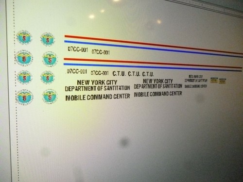 Big City New York Dept of Sanitation Command Vehicle Decals for 6 inch ...