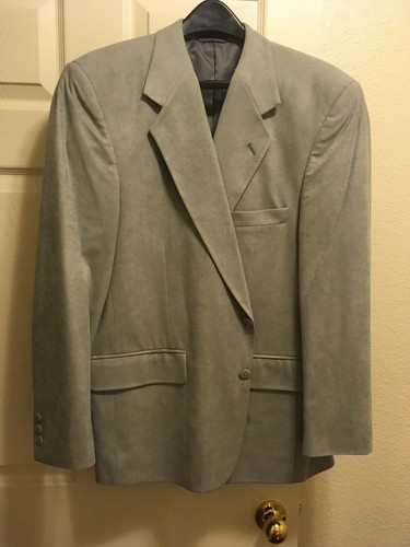 Marco Carelli Men's Size 40R Suit Jacket Blazer Grey Feather Suede | eBay