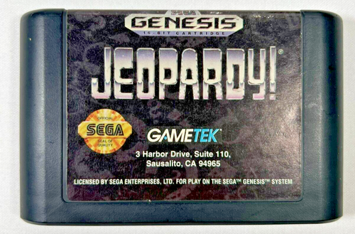 Jeopardy! [Sega Genesis, 1992] GameTek - Game Cartrtidge Only ** TESTED ...