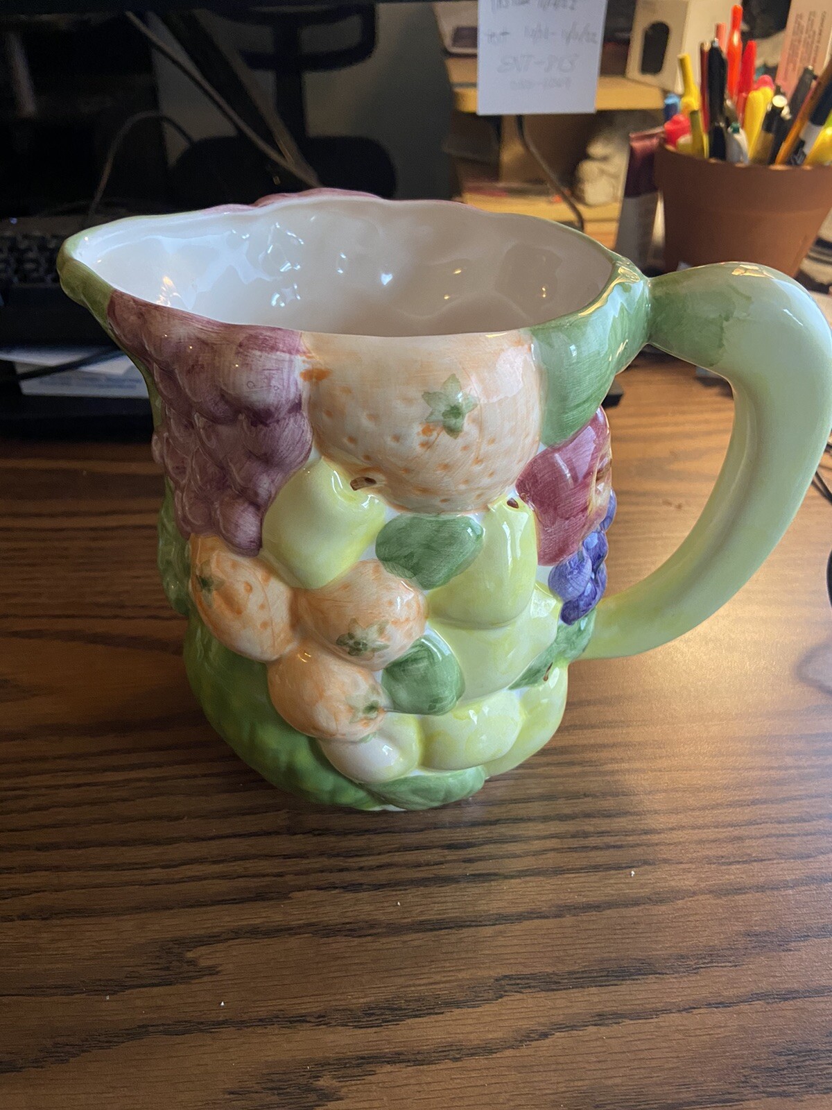 Vintage Ceramic Fruit Pitcher Banana Handle. | eBay