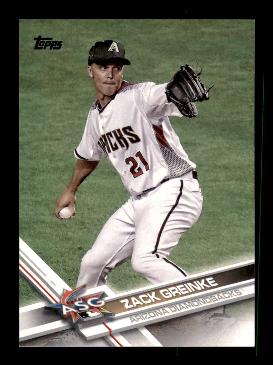 2017 Baseball Topps Update Zack Greinke Arizona Diamondbacks #US130 ASG ...