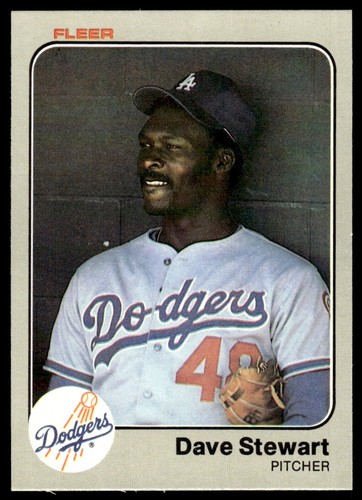 1983 Fleer Dave Stewart Los Angeles Dodgers #222 | eBay