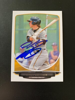 Wyatt Mathisen Signed 2013 Bowman #BP87 Card Pittsburgh Pirates ...