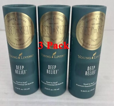 3 Pack - Young Living Deep Relief Essential Oil Roll-On 10 ml ...