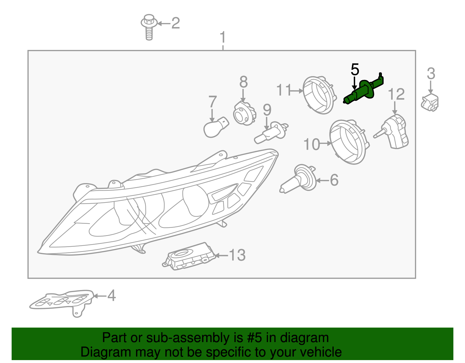 Genuine OEM Headlight Bulb for Kia 1864735006 for sale online | eBay