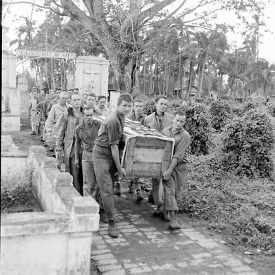 WW2 WWII Photo World War Two / US Navy Seabee Funeral Philippines 1944 ...