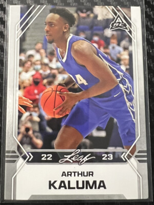 Arthur Kaluma #B-3 Silver - 2022-23 Leaf Draft Basketball Kansas State ...
