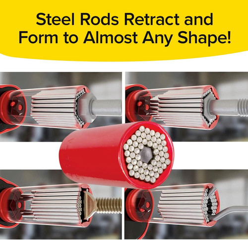 Red Dog Socket with Drill Adapter Fits Most Nuts & Bolts Use with ...