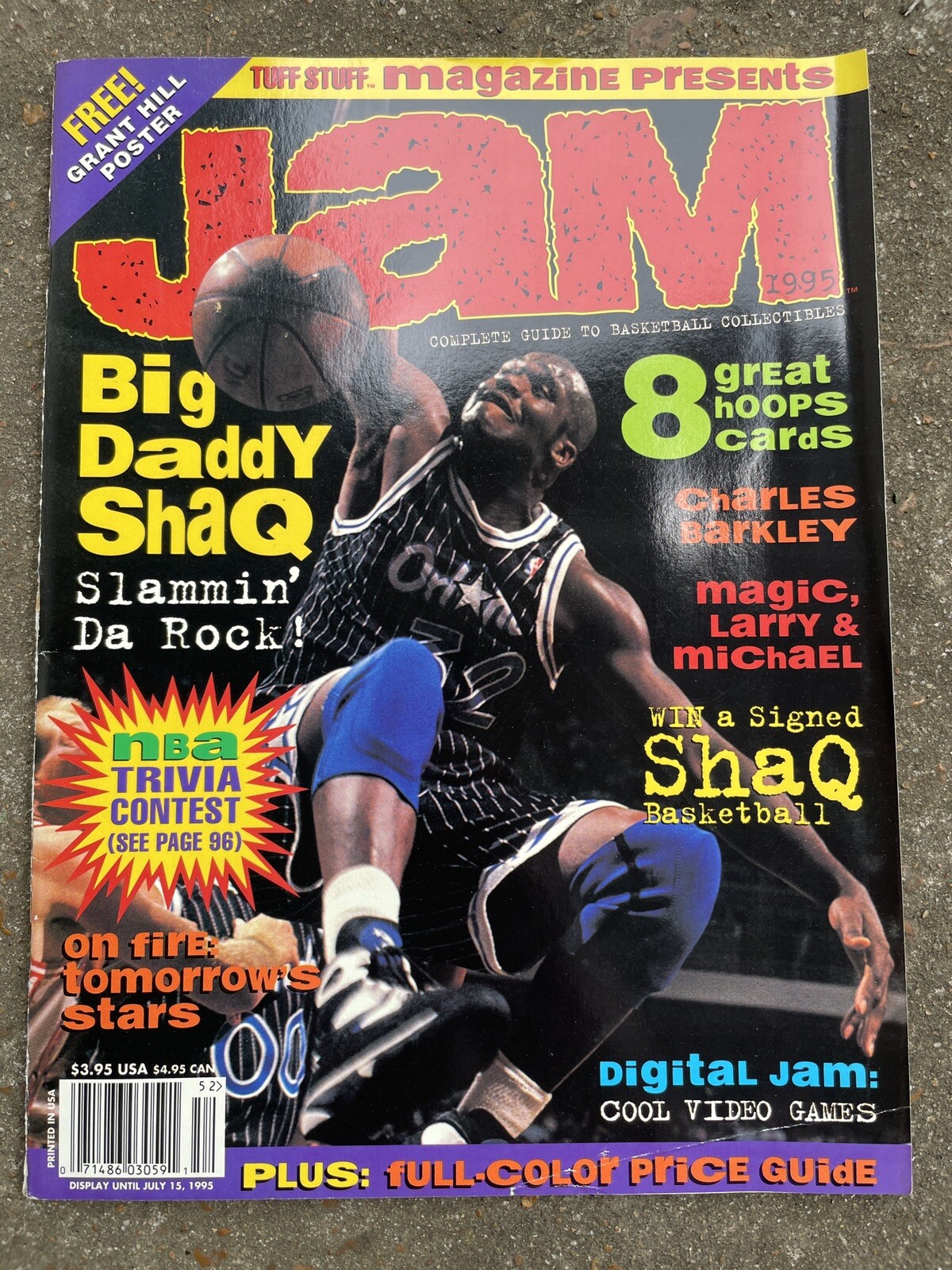 Tuff Stuff Magazine Jam Shaquille O’Neal July 1995 Grant Hill Poster ...