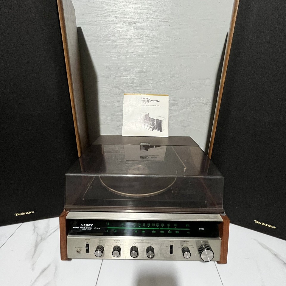 Sony HP-210 Stereo Turntable Music System Solid State Record Player Powers Up | eBay