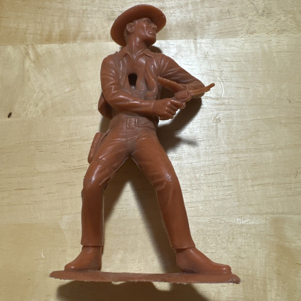 Marx, 6 inch Cowboy, Has Hole, See Picture , Manufactured 1964 Light ...
