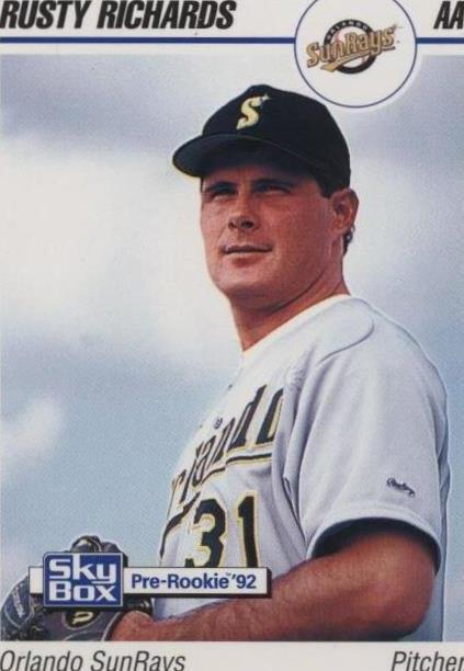 1992 SkyBox Pre-Rookie - AA Packs Rusty Richards #225 (RC) for sale ...