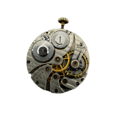Antique 6/0s 1918 Hamilton 17 Jewel Mechanical Pocket Watch Movement ...