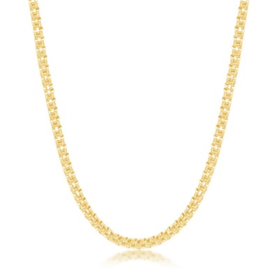Sterling Silver 3mm Round Coreana Chain Gold Plated 17"+2" | eBay
