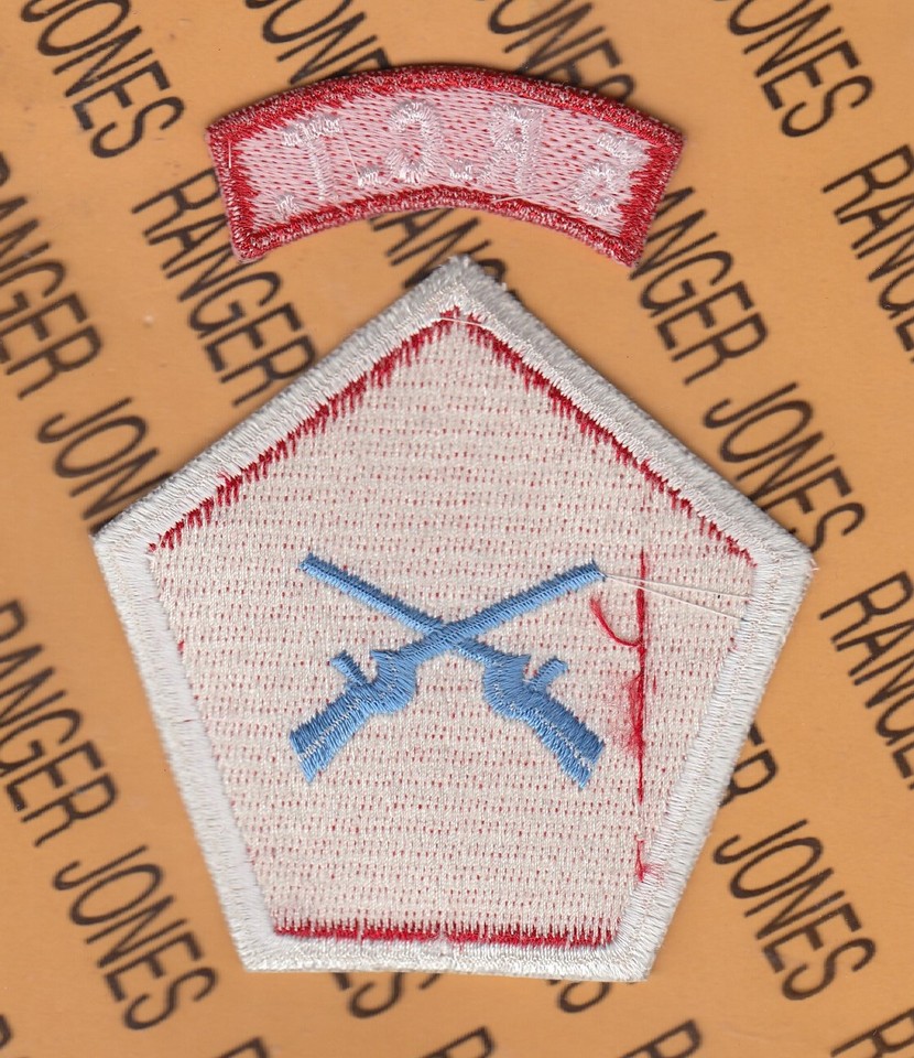 US Army 5th Regimental Combat Team RCT Infantry ~3.5" patch tab set c/e ...