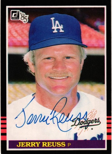 Jerry Reuss Signed 1985 Donruss #226 MLB baseball Autographed Card ...