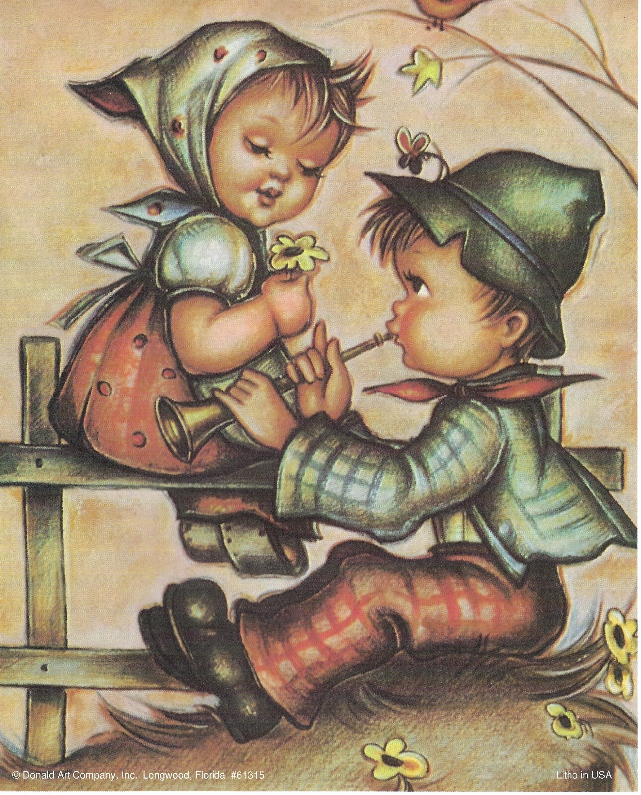 Never Framed 8 x 10 Wall Art Donald Arts Co. Germany Hummel Boy and ...