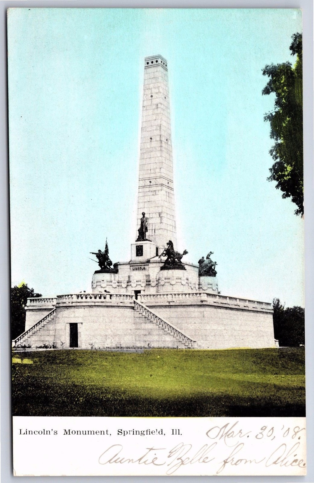 Lincoln's Monument in Springfield, Illinois Divided Back Postcard ...