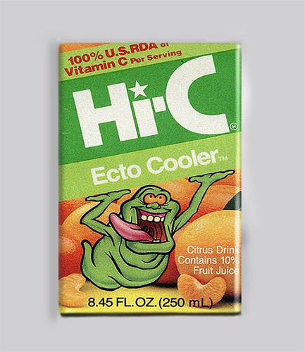 HI C / ECTO COOLER - 2"x3" FRIDGE MAGNET (ghostbusters slimer hi-c ...
