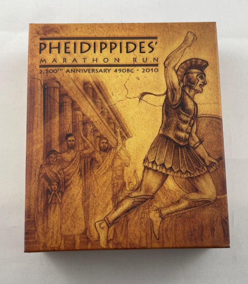 2010 Pheidippides Marathon Run 1oz Silver Proof High Relief Coin ...