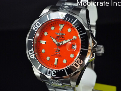 New Invicta Men's 47mm Grand Diver Automatic Bright Orange Dial NH35 SS ...