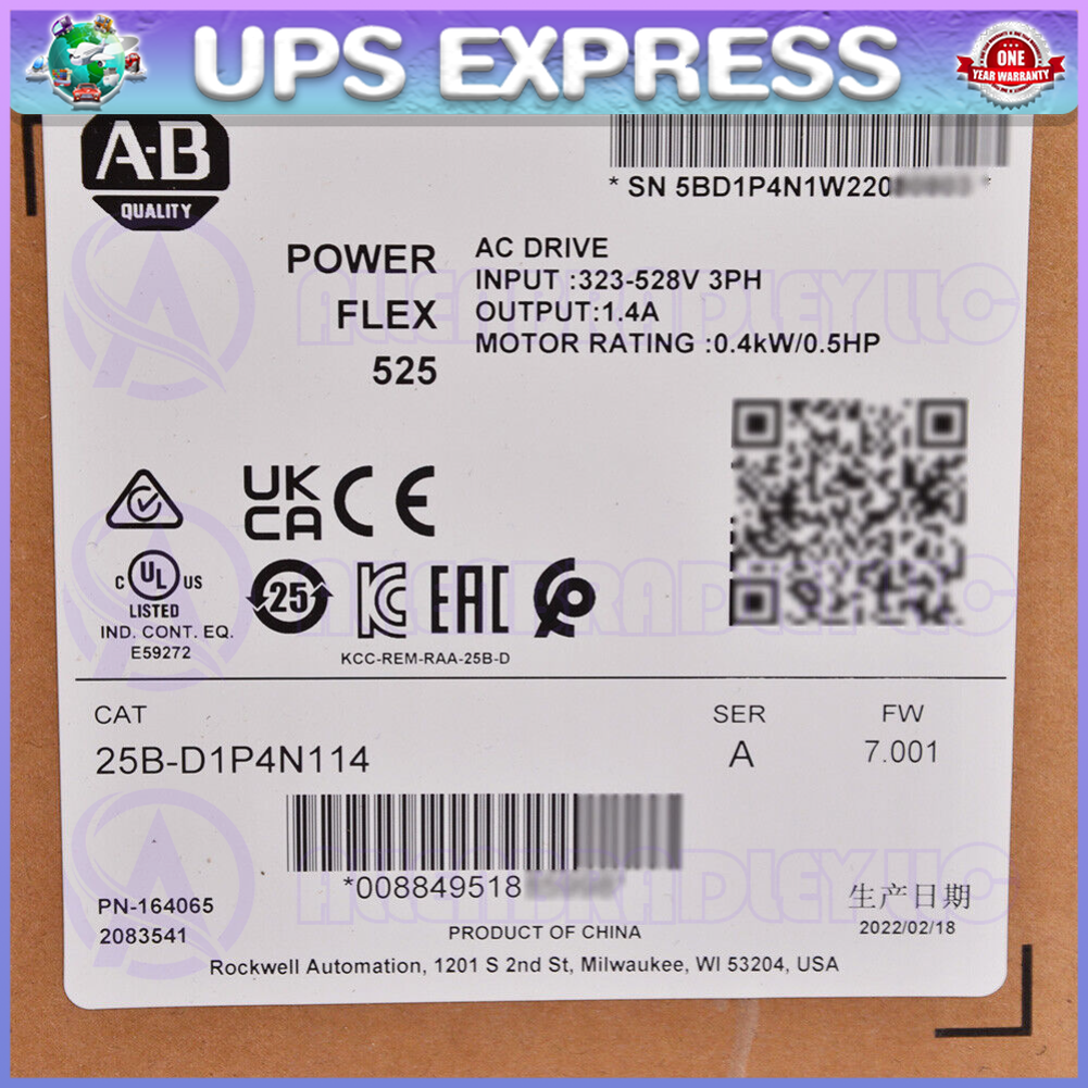 25B-D1P4N114 AB AC Drive Free Tax 25B-D1P4N114 ZGB1 | eBay