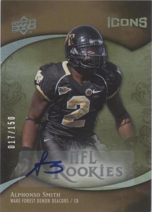 2009 Upper Deck Icons - NFL Rookies Alphonso Smith #119 Autographs /150 ...