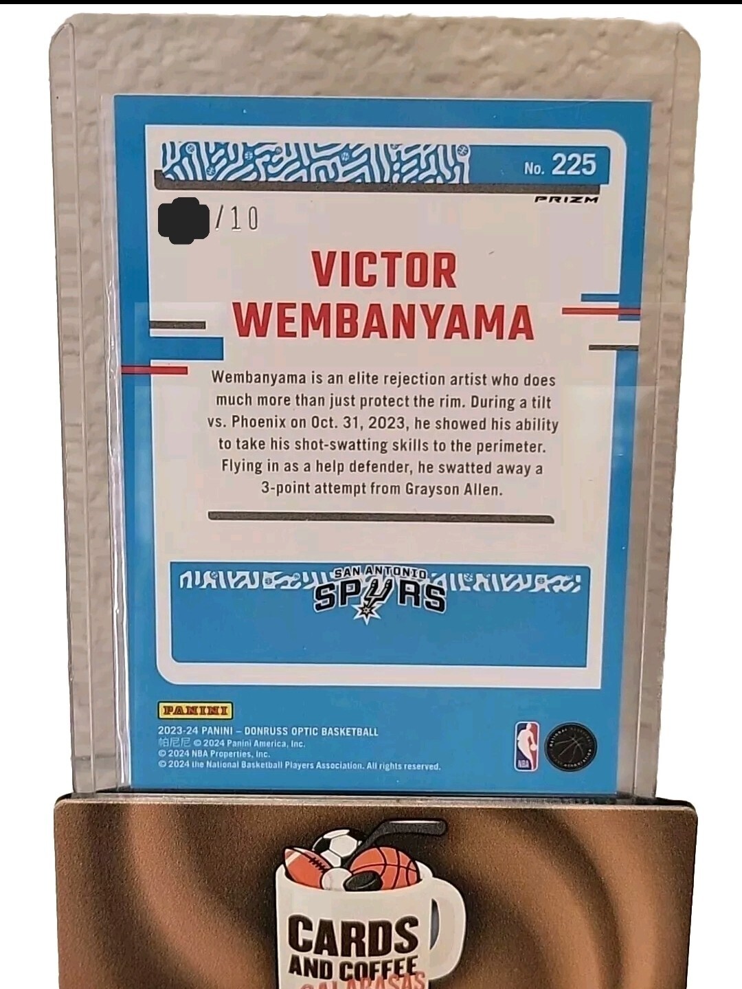 2023-24 Optic Gold Victor Wembanyama /10 - Gold Rookie Rated Rookie ...