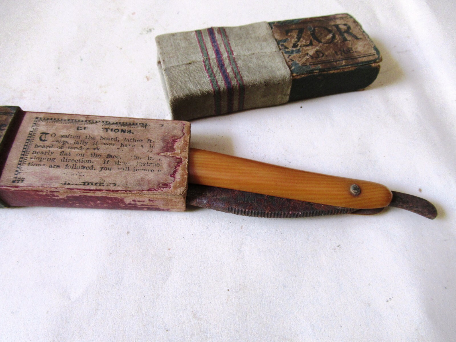 A German Straight Razor Ator Brand Antique Barber Shop Shaving ...